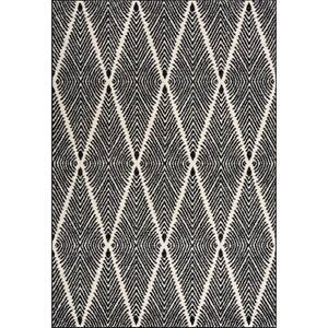 Abani Nordic Black/Cream 5 ft. x 8 ft. Diamond Pattern Area Rug NOR120A ...