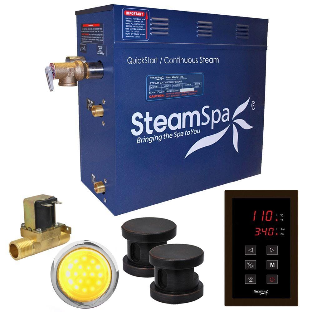 SteamSpa Indulgence Series 12kW Steam Bath Generator with Continuous ...