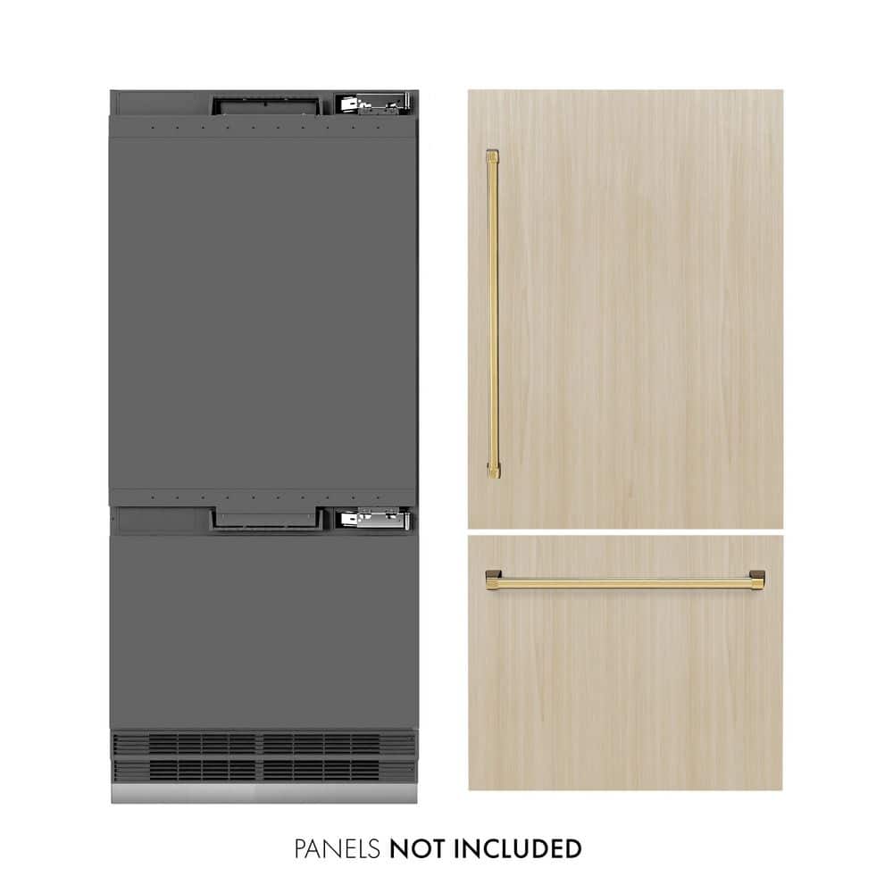 ZLINE Kitchen and Bath 36 in. 19.8 cu. ft. Panel Ready Built-in Bottom ...