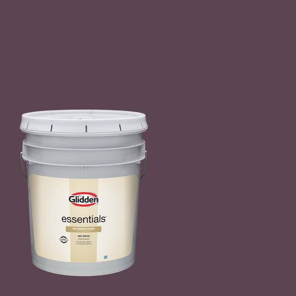 Glidden Essentials 5 gal. PPG1046-7 Purple Basil Semi-Gloss Exterior ...