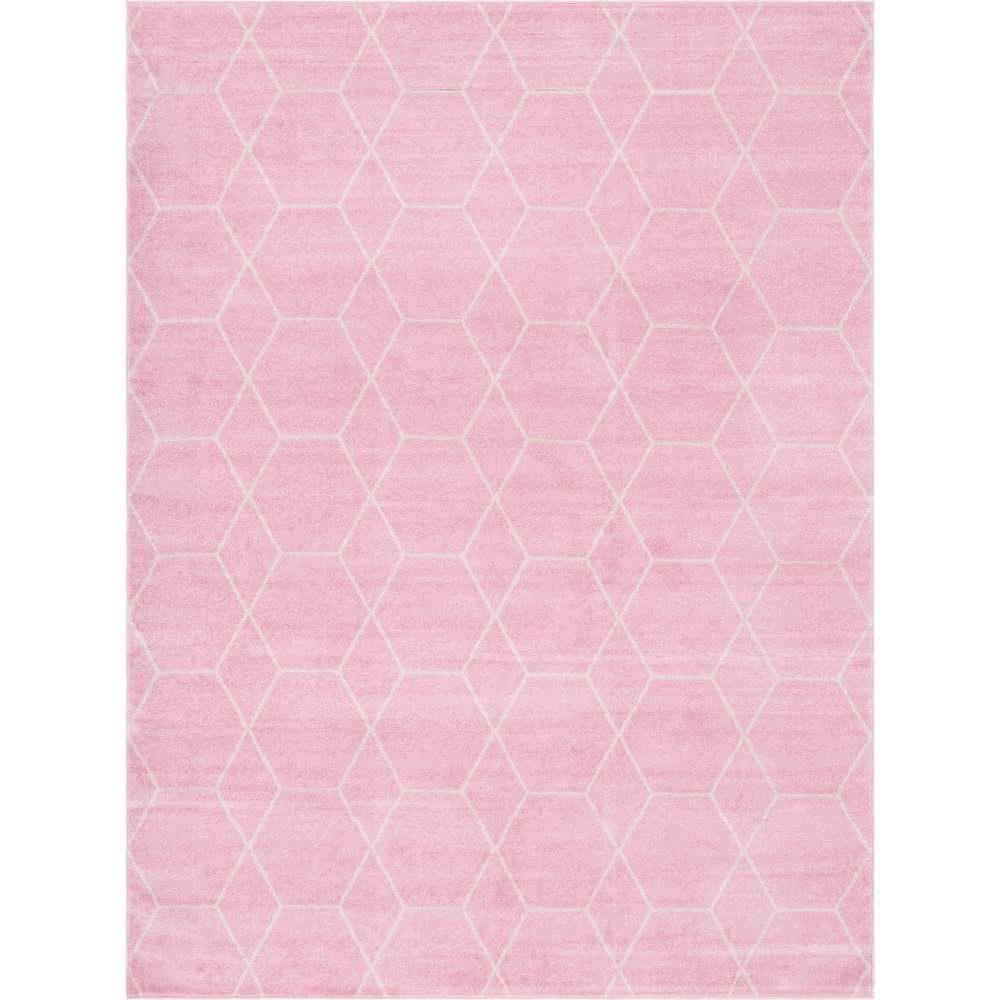 Unique Loom Trellis Frieze Light Pink 10 ft. x 13 ft. Geometric Area ...