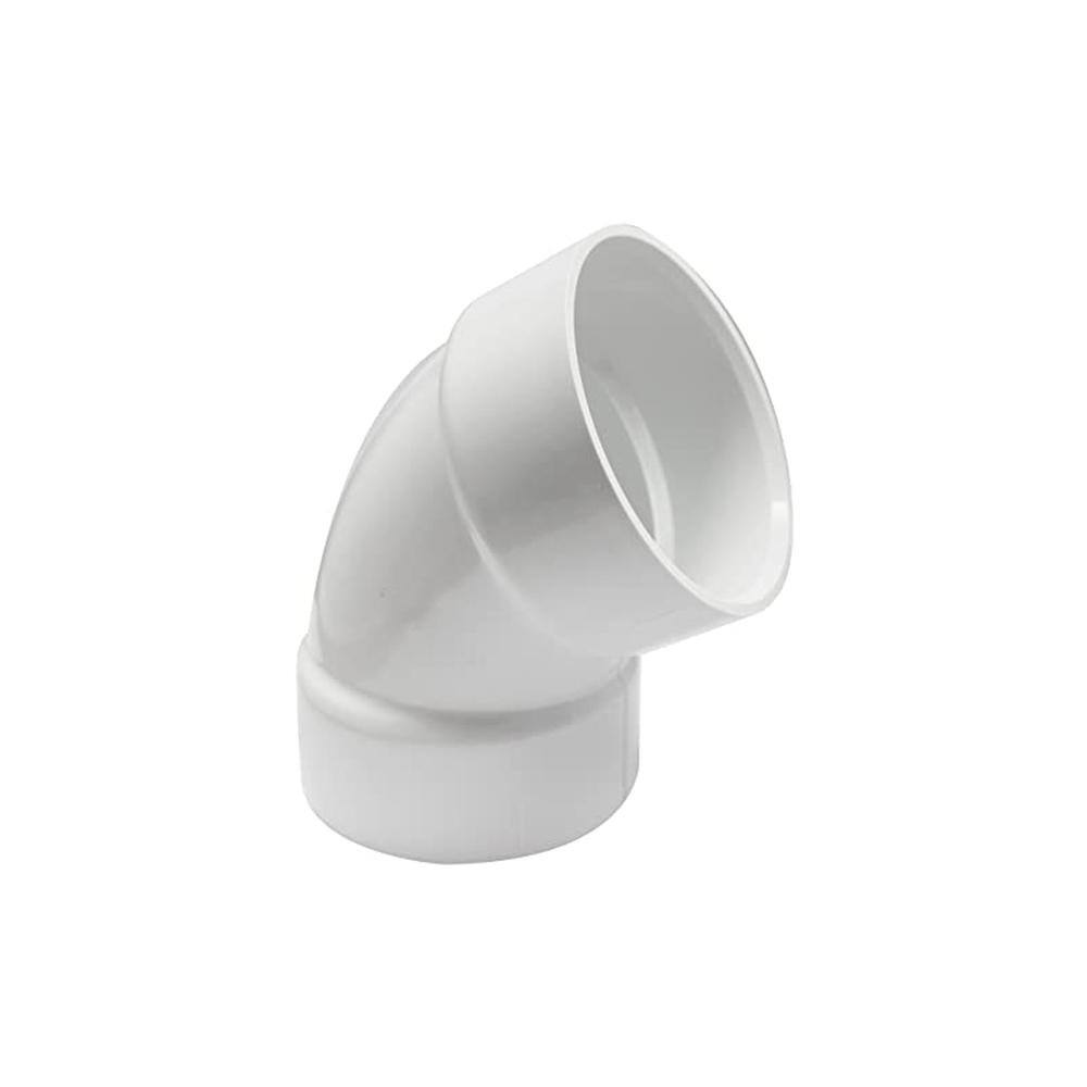 VPC 4 in. PVC DWV 60-Degree Hub x Hub Elbow Fitting 34-LP319-040B - The ...