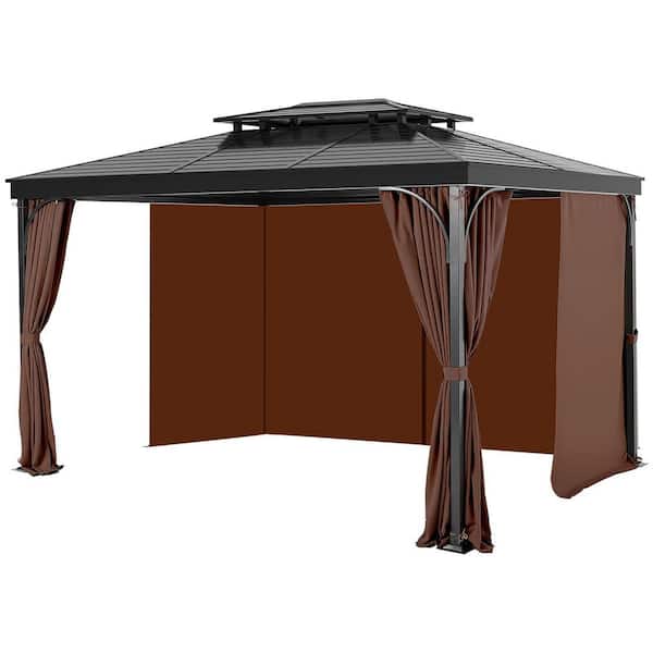 VEVOR Gazebo Curtains Outdoor,Fit Most 10 ft. x 10 ft. x 6.9 ft.Gazebos ...