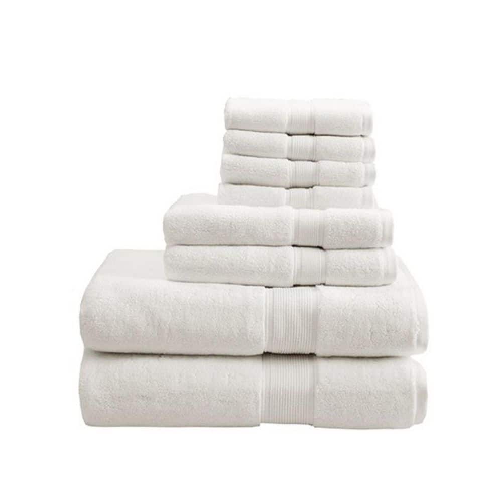 Reviews for MADISON PARK Signature 800GSM 8-Piece Cream Ultra-Soft 100% ...