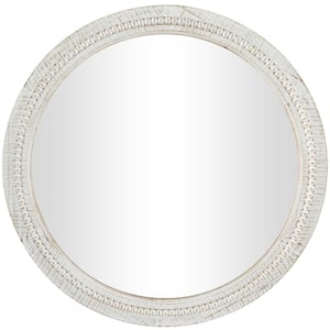 Litton Lane 48 in. x 28 in. Distressed Rectangle Framed Light Brown ...