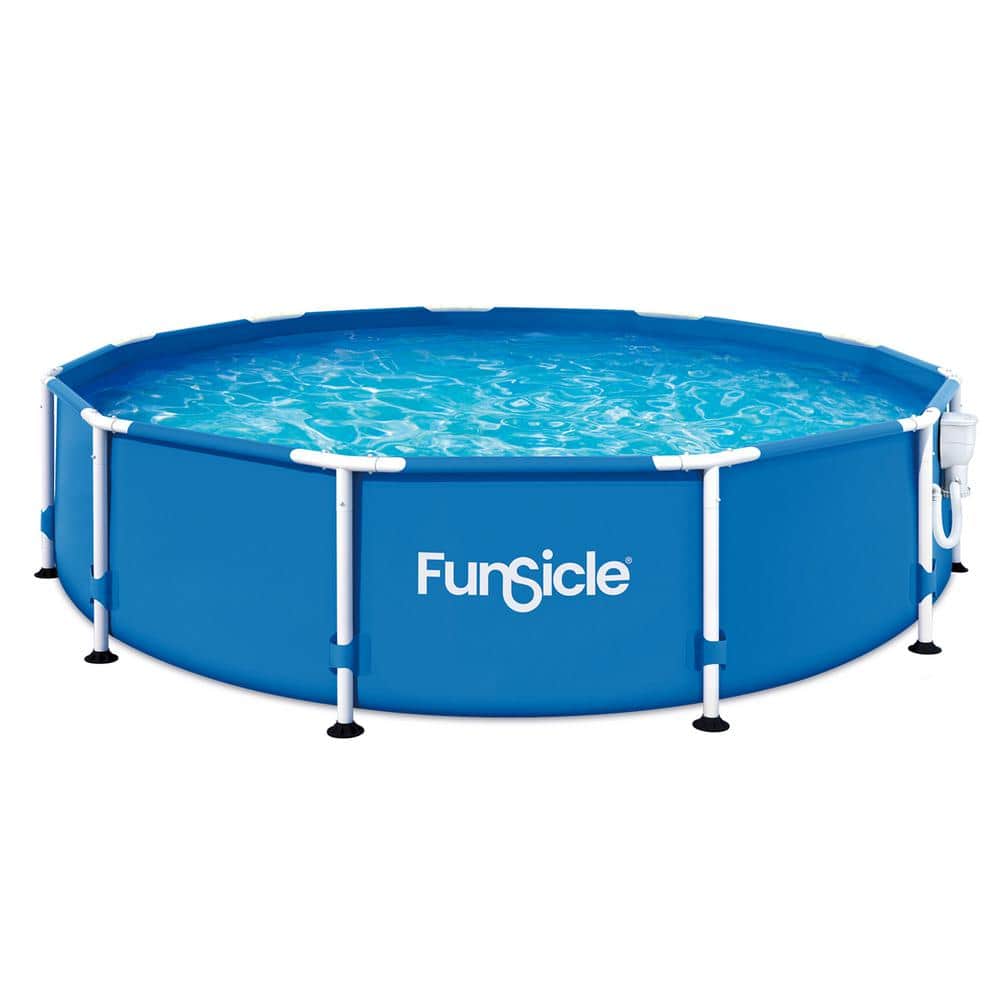 Funsicle 12 ft. Round 30 in. Deep Metal Frame Above Ground Swimming ...