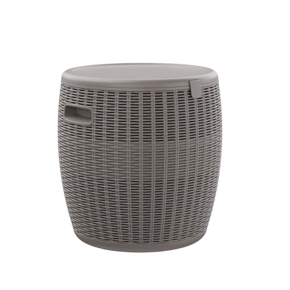Round Ice Bucket gray 16.73 in. x 16.73 in. x 17.32 in. BT256A-gray ...
