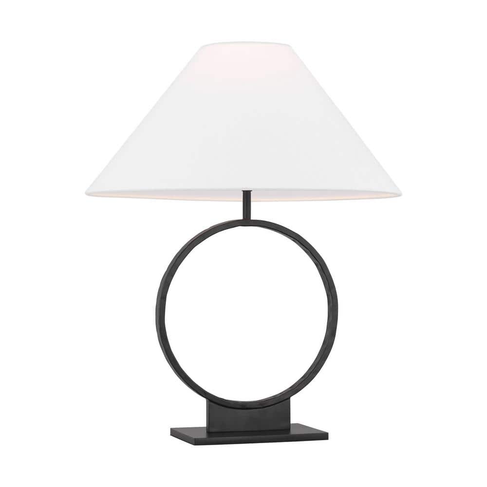 Generation Lighting Orion Medium 22.5 in. Aged Iron Table Lamp with ...