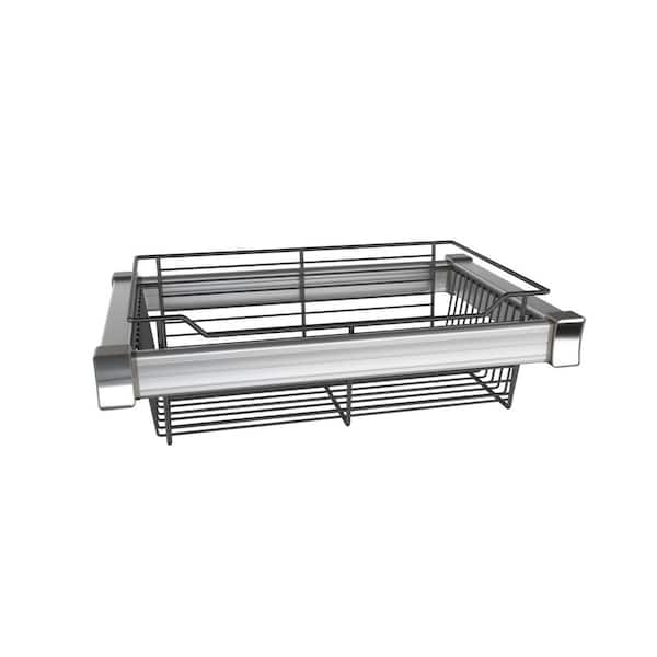 VIA Cabinets Classic 15.94 in. H x 24 in. W Matte Black Aluminum Full ...