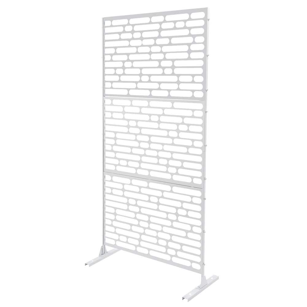YIYIBYUS White 6.2 ft. x 2.9 ft. Outdoor Privacy Fence Screen Indoor ...