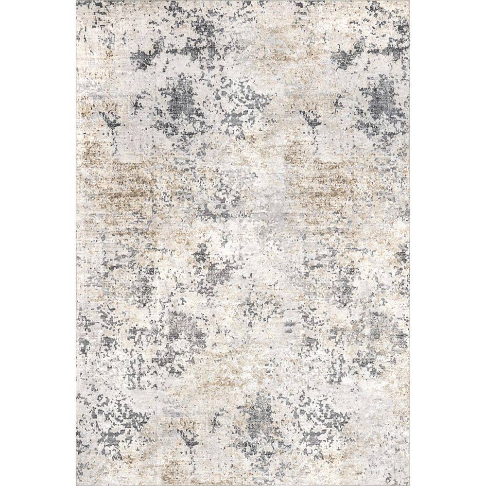 nuLOOM Danae Abstract Machine Washable Ivory 4 ft. x 6 ft. Area Rug ...