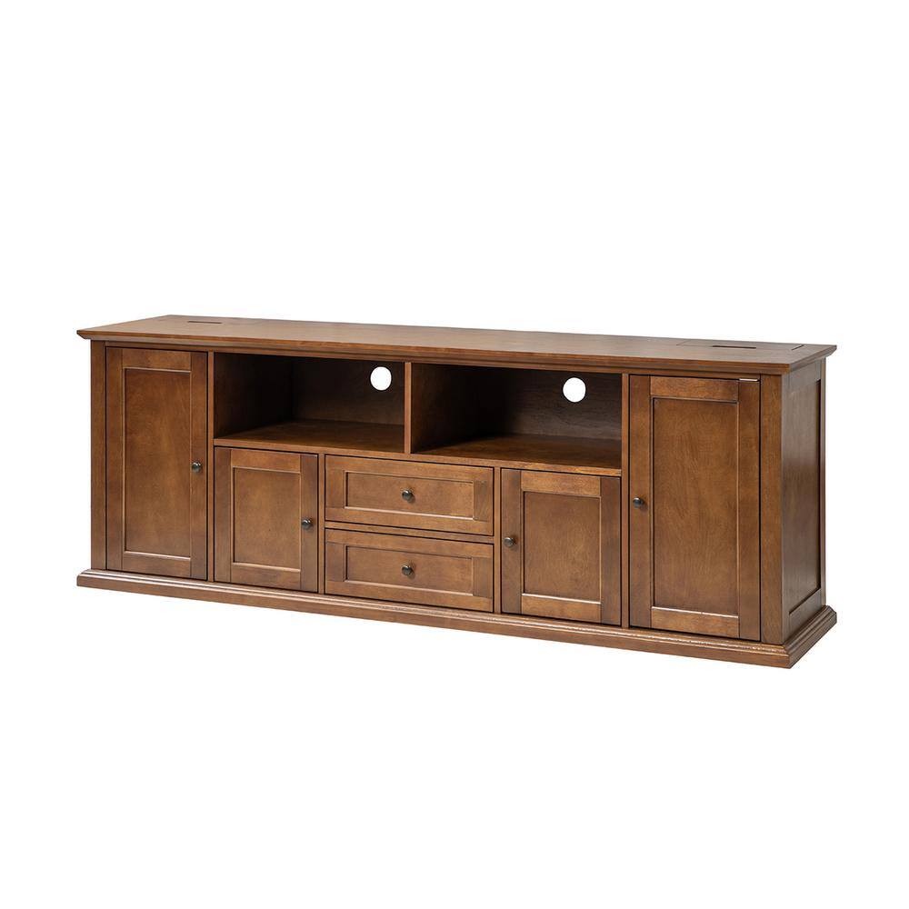 JAYDEN CREATION Eva Walnut 72" Traditional TV Stand TVYL1058D-WAL-AB ...