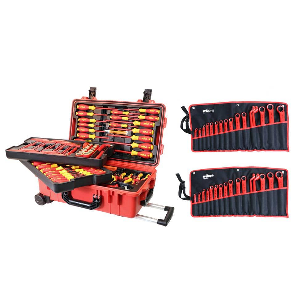 Wiha Master Electrician's 1000-Volt Insulated Tools Set in Rolling Hard ...