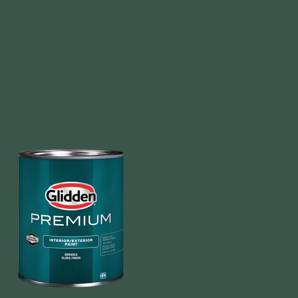 Glidden Premium 1 qt. Black Spruce PPG1137-7 High Gloss Interior ...