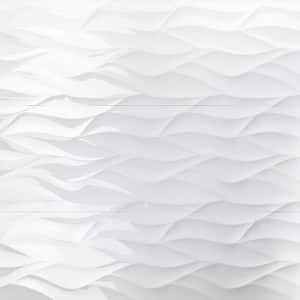 Ivy Hill Tile Ripple White Wavy 4 in. x 0.39 in. Polished Ceramic Wall ...