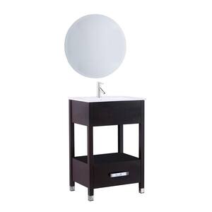 Manhattan 30 in. W x 18 in. D Bath Vanity in Natural Wood with Ceramic ...