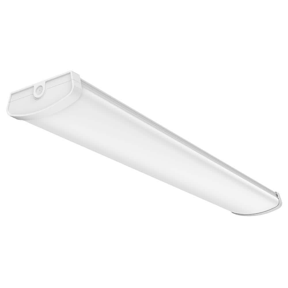 ETI LIGHTING 46 in. x 8 in. White LED Wrap Light Fixture 5200 Lumens ...