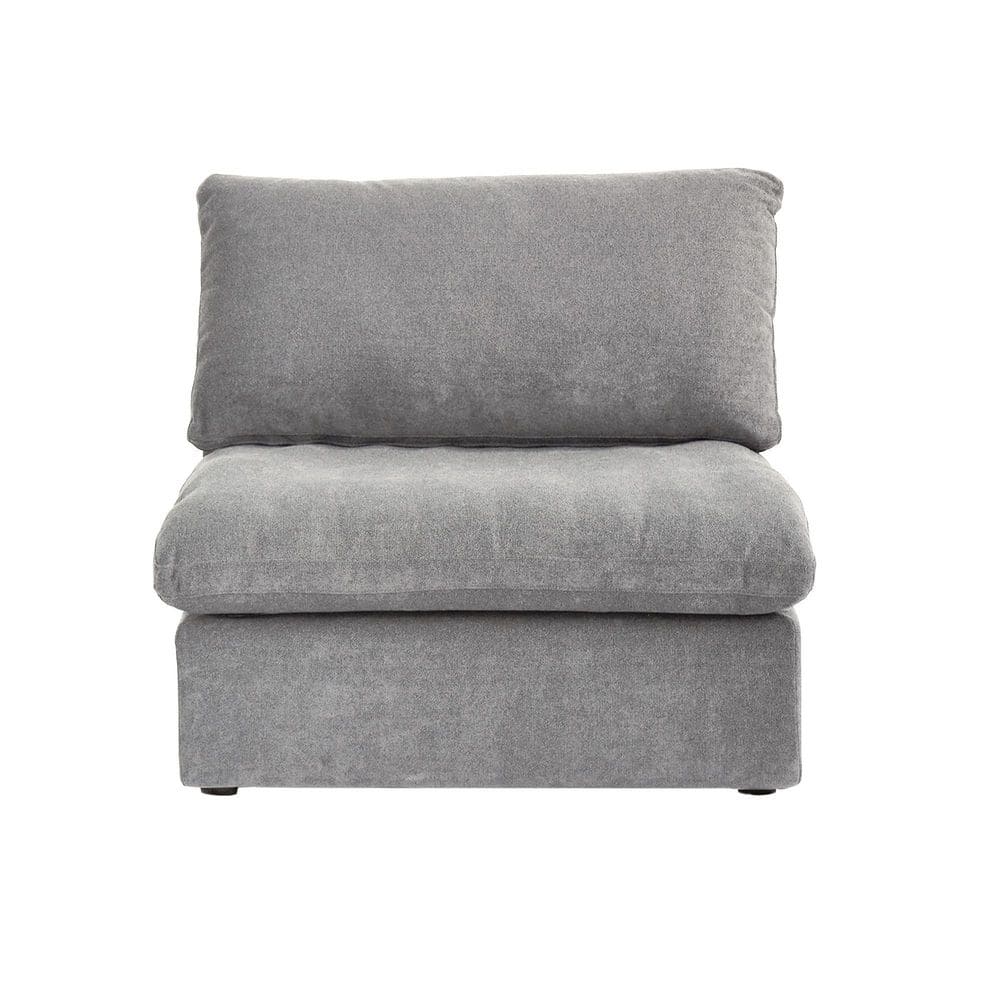 Magic Home 39.3 in. W Armless 1-Seat Linen Rectangle Sectional Sofa ...