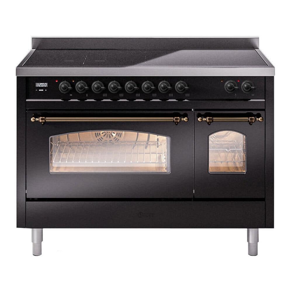 ILVE Nostalgie II 48 in. Induction Range with 6 Elements, Burnished ...