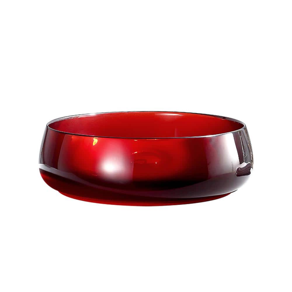 UPIKER Modern Transparent Cystal Style Pink Resin Round Vessel Sink ...