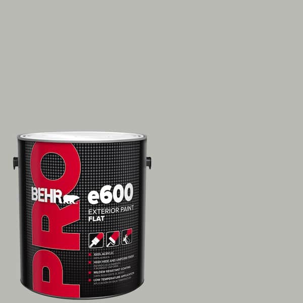BEHR PRO 1 gal. #PPU18-11 Classic Silver Flat Exterior Paint PR61001 ...