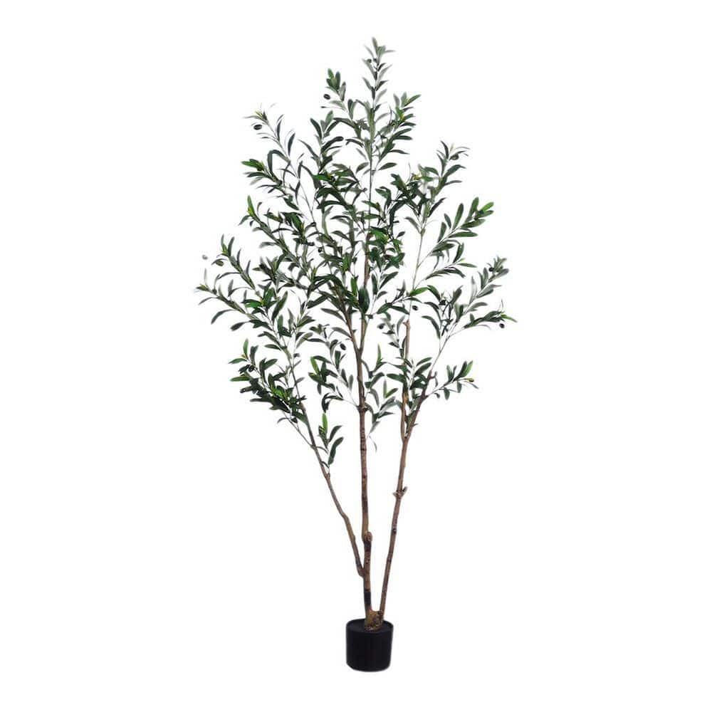 6FT Artificial Olive Tree In Pot, Plastic Olive Tree, Adjustable ...
