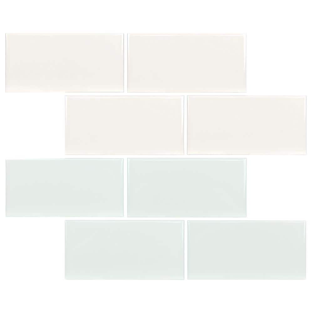 MSI Domino White Glossy 3 in. x 6 in. Glossy Ceramic Wall Tile (17 sq ...