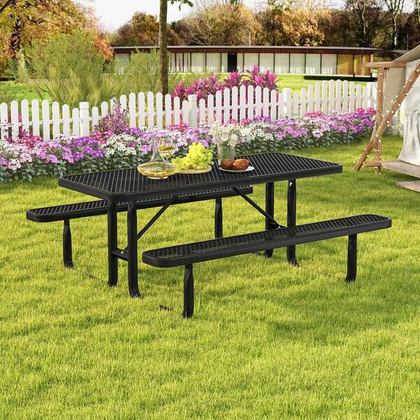 Galvanized Picnic Table Frames Wheelchair Access Metal Construction