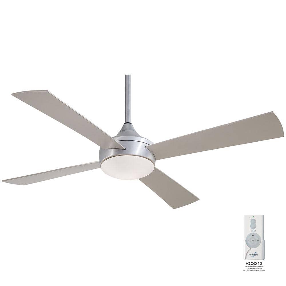 MINKA-AIRE Aluma Wet 52 in. Integrated LED Indoor/Outdoor Brushed ...