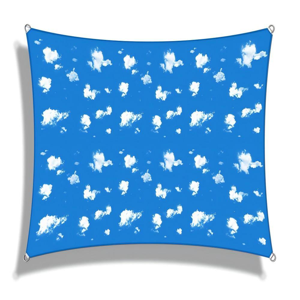 BANSA ROSE 10 ft. x 10 ft. Sky Blue Square Heavy Weight Sun Shade Sail ...
