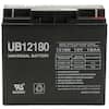 UPG 12-Volt 18 Ah T4 Terminal Sealed Lead Acid (SLA) AGM Rechargeable ...