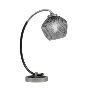Delgado 18.25 in. Graphite and Matte Black Accent Desk Lamp with Smoke ...