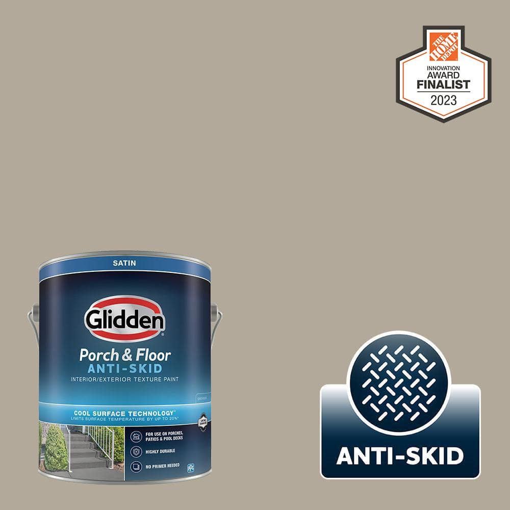 Glidden Porch and Floor 1 gal. PPG1025-4 Sharkskin Satin Interior ...