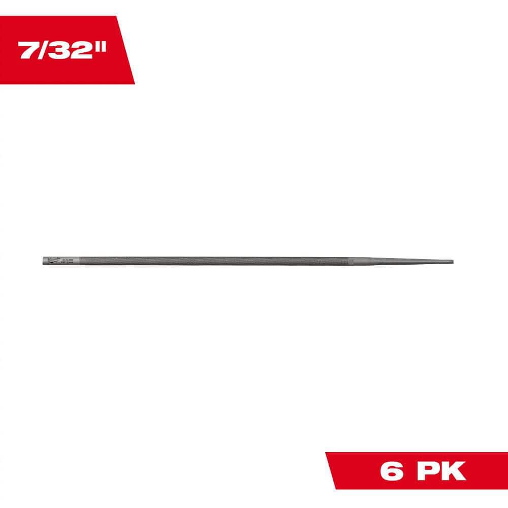 Milwaukee 7/32 in. Round File for Saw Chain (6 Pack) 49-16-2889 - The ...