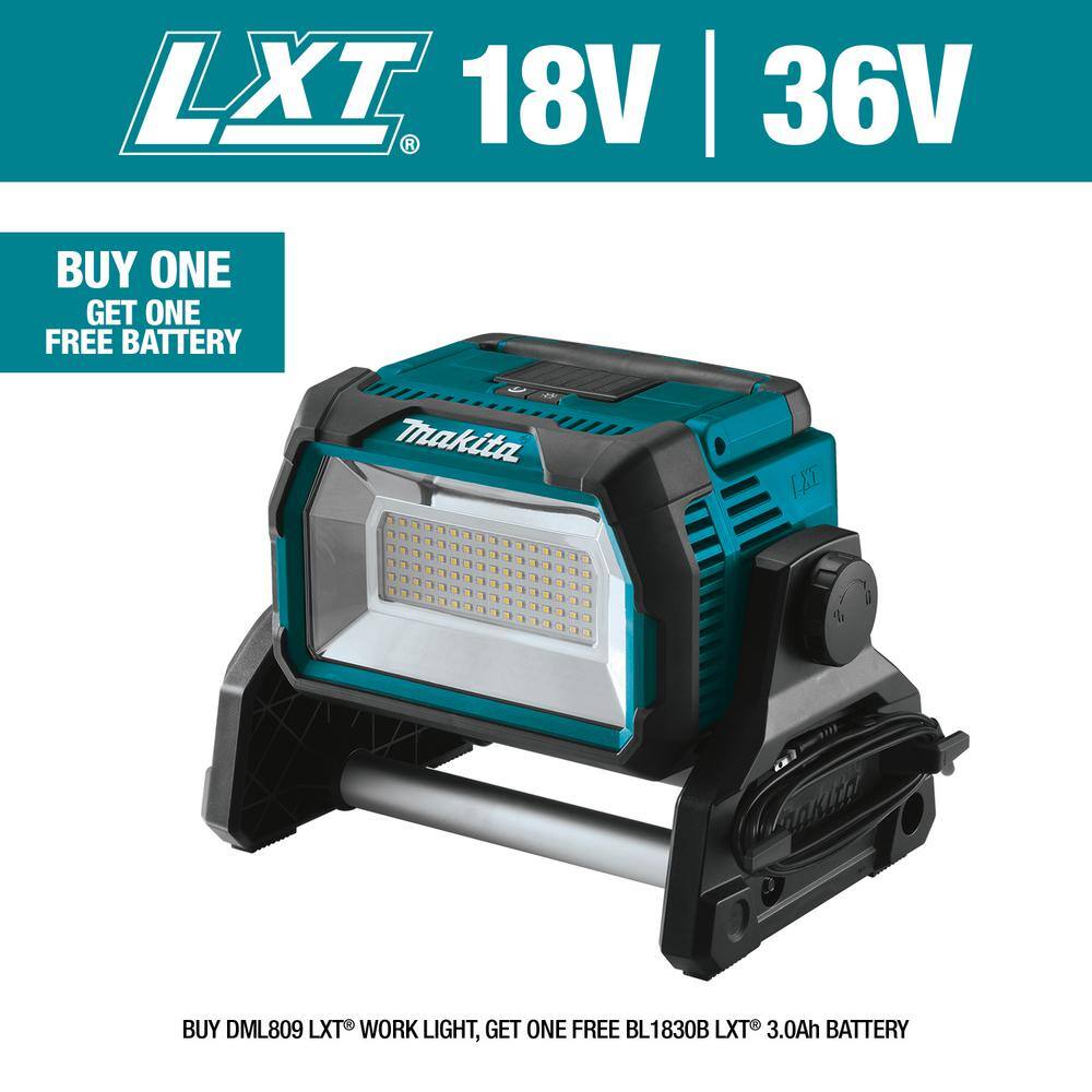 Makita 18V X2 LXT Lithium-Ion Cordless/Corded Work Light (Light Only ...