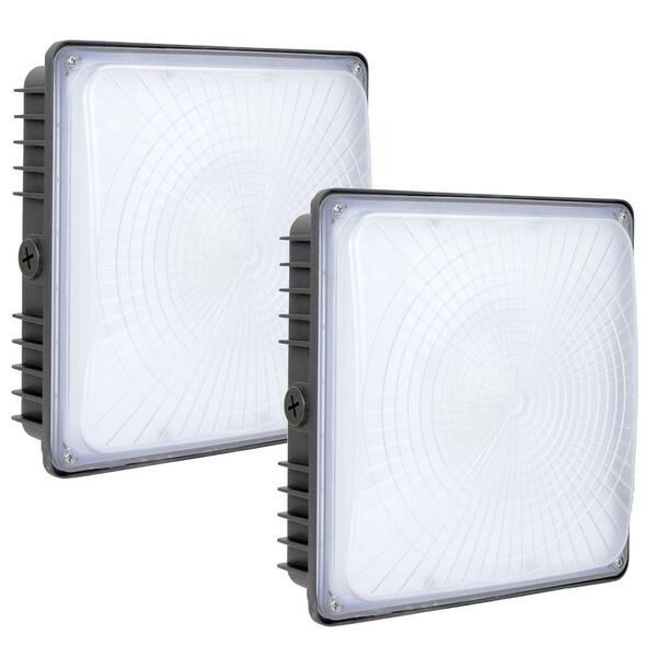 WYZM 300-Watt Equivalent Integrated LED Bronze Outdoor Security Light ...