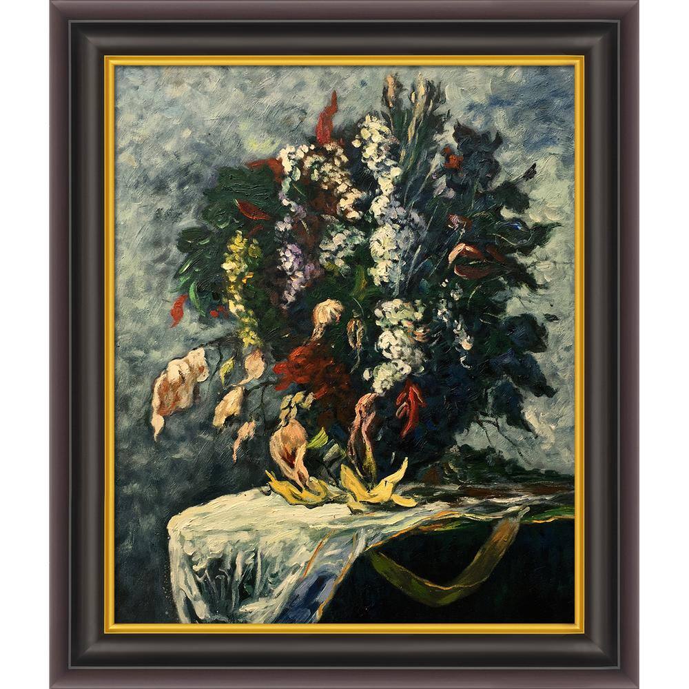 LA PASTICHE Untitled (Floral Still Life) by Edward Mitchell Bannister Opulent Framed Abstract ...