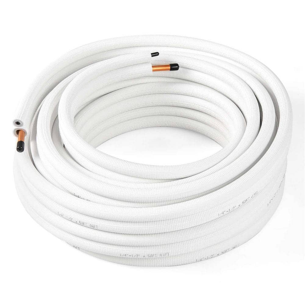 Costway 50 ft. Air Conditioning Copper Tubing Hose Extension for Mini ...