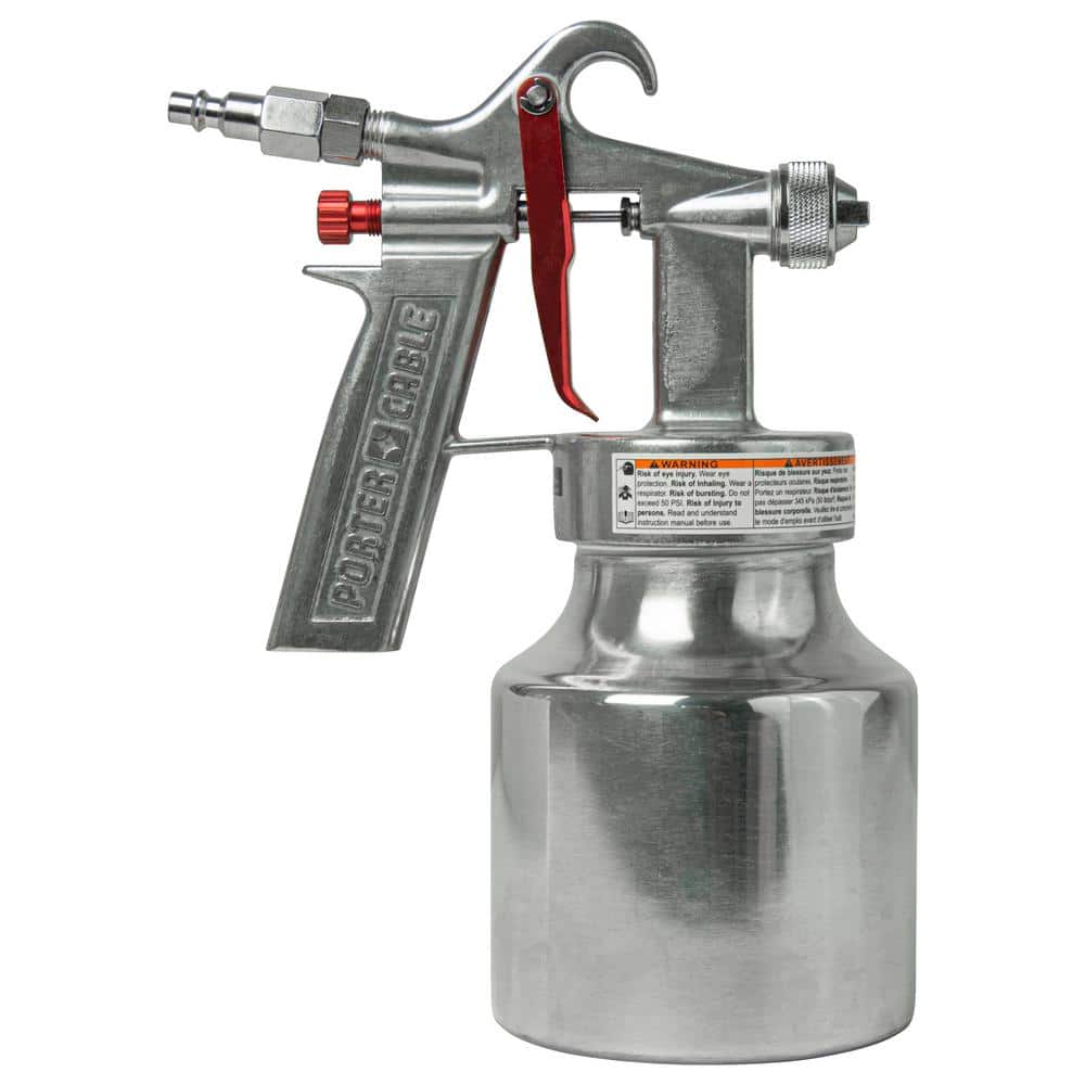Porter-Cable Max 50 PSI 1 qt. Air LVLP Pressure Feed Bleeder Spray Gun ...