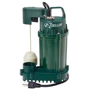 Zoeller 1/3 HP 2520 gph Cast Iron Vertical Float Switch AC Submersible ...
