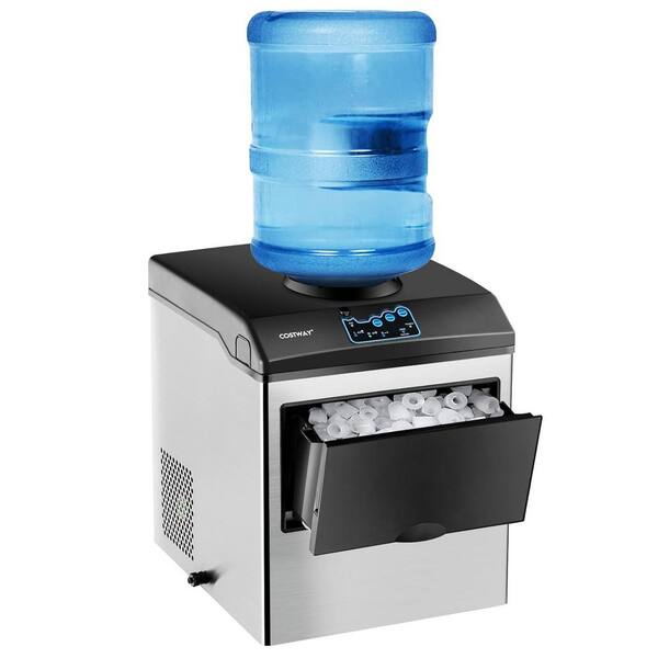 Gilati 16in. 59 lb./Day, Pebble-Shaped Ice Cubes 13 lb. Storage ...