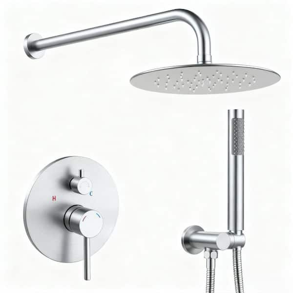 Maincraft 2-Spray Wall Mount Shower Faucet Combo Set Rainfall Shower ...