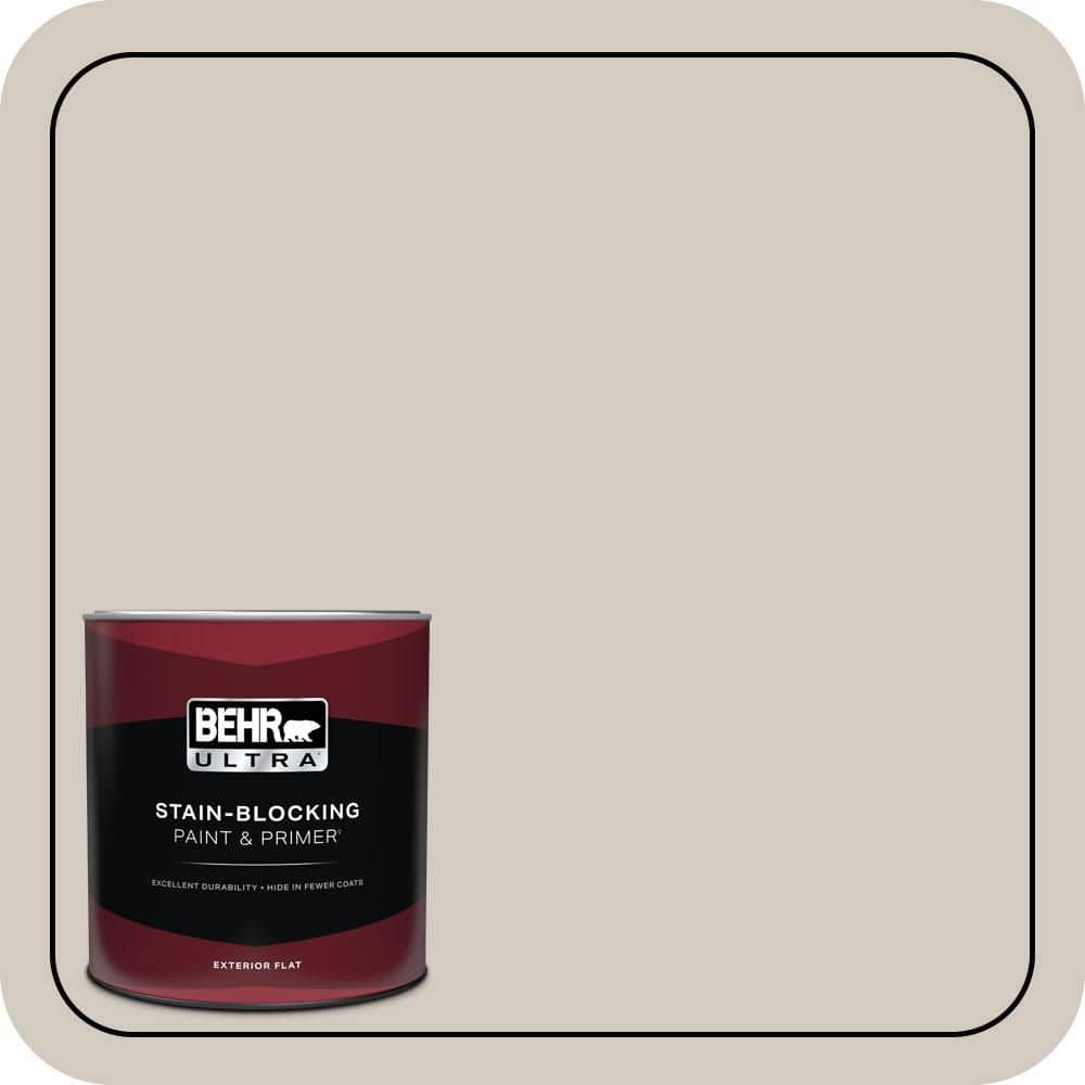 BEHR ULTRA 1 qt. #N220-2 Ashen Tan Flat Exterior Paint & Primer 485004 ...