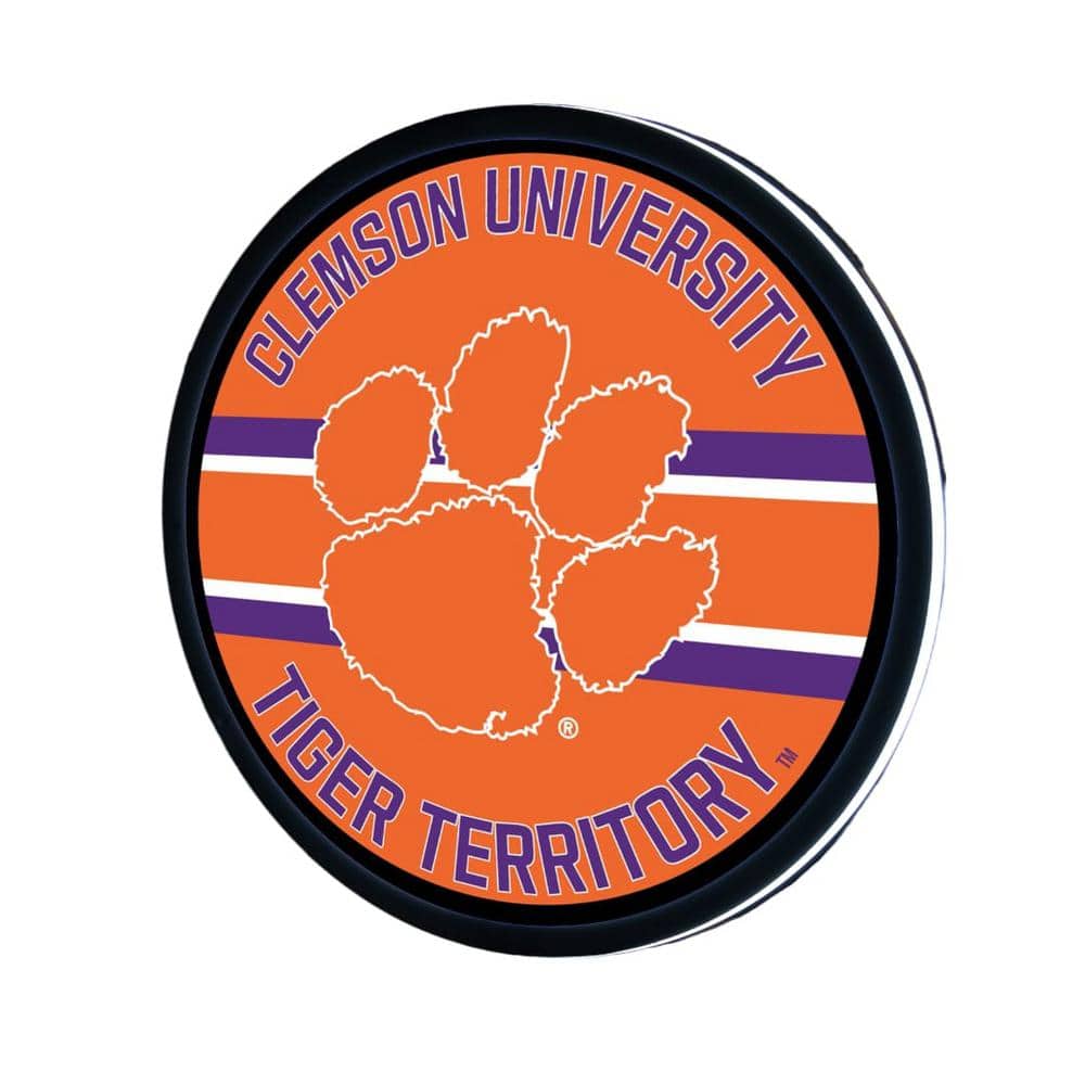 Evergreen Clemson University 15 in. Round Plug-in LED Lighted Sign ...