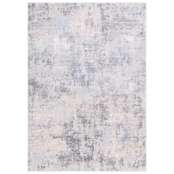 SAFAVIEH Continental 5 ft. x 8 ft. Light Beige/Dark Gray Marle High-Low ...