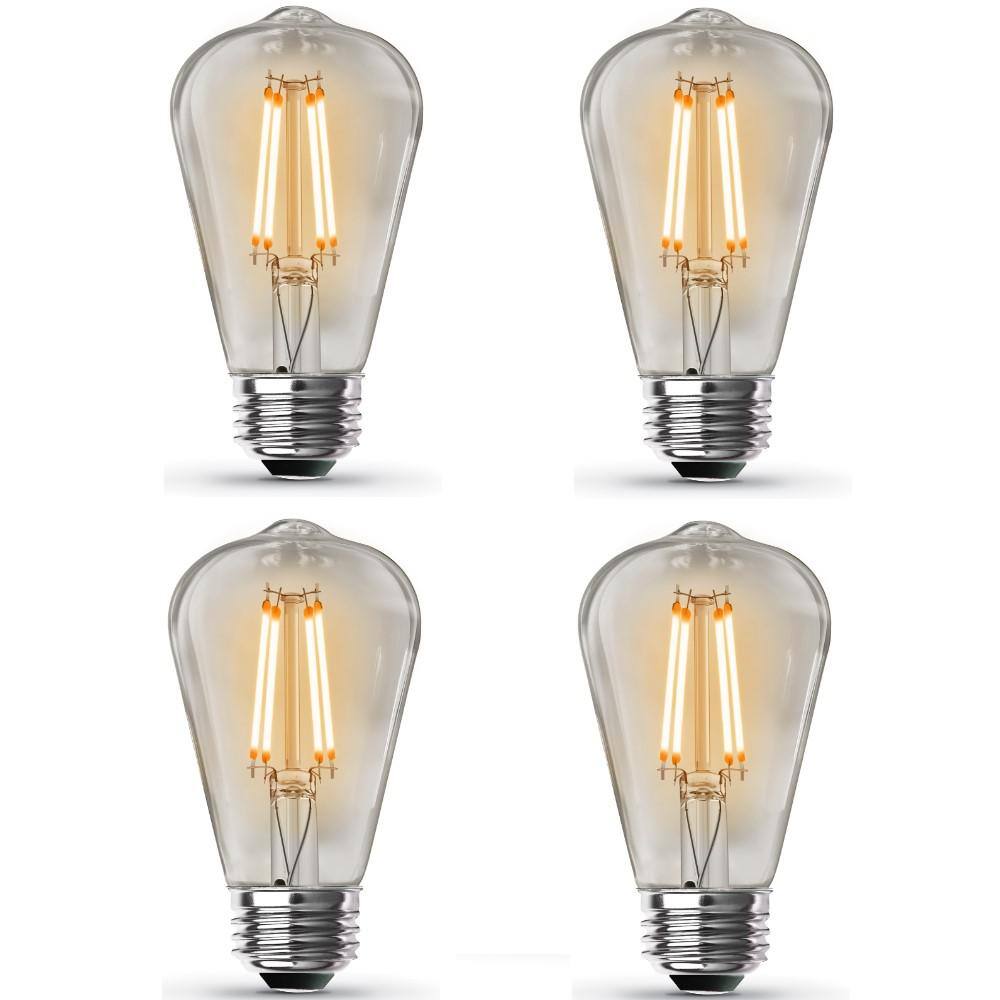 Feit Electric 60-Watt Equivalent ST19 Straight Filament Dusk to Dawn ...