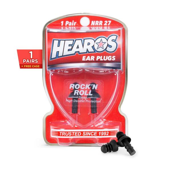 HEAROS Rock N' Roll Ear Plugs-6 Pack (6 Total Pairs) 309 GC - The Home ...