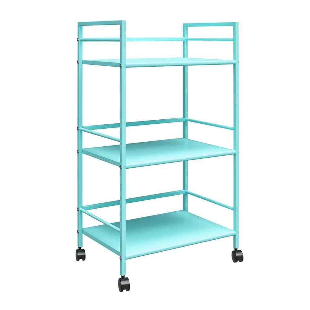 Novogratz Cache 3 Tier Metal Rolling Cart in Mint 7741811COM - The Home ...