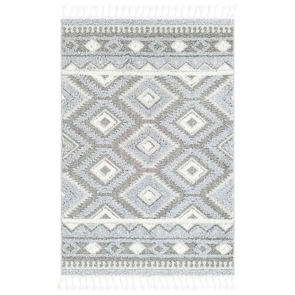 Unique Loom Boho Gigi Gray 4 ft. 1 in. x 6 ft. 1 in. Area Rug 3188689 ...