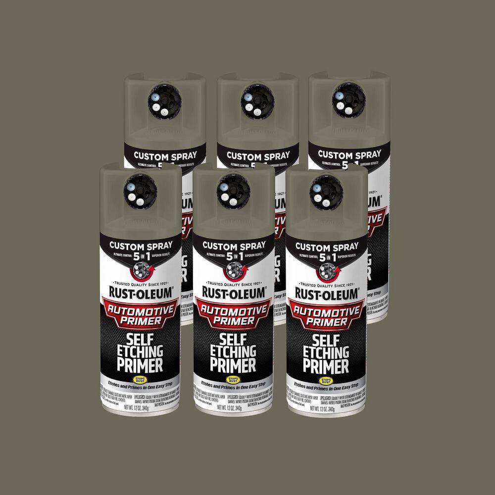 Rust-Oleum Automotive 12 oz. Flat Dark Green Self Etching 5-in-1 Primer ...